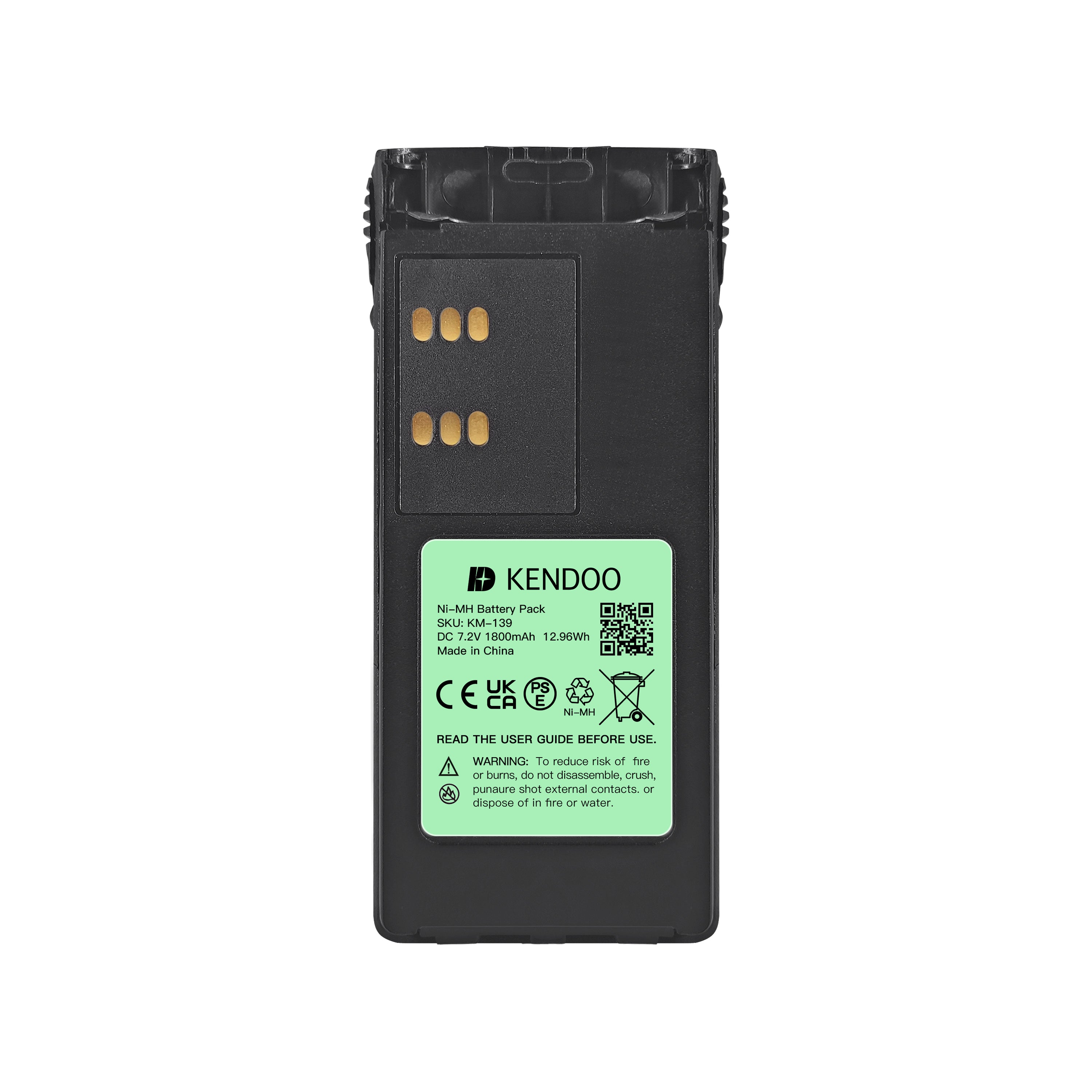KENDOO® Motorola HNN9008 Ni-MH 1500mAh 7.2V Battery Pack